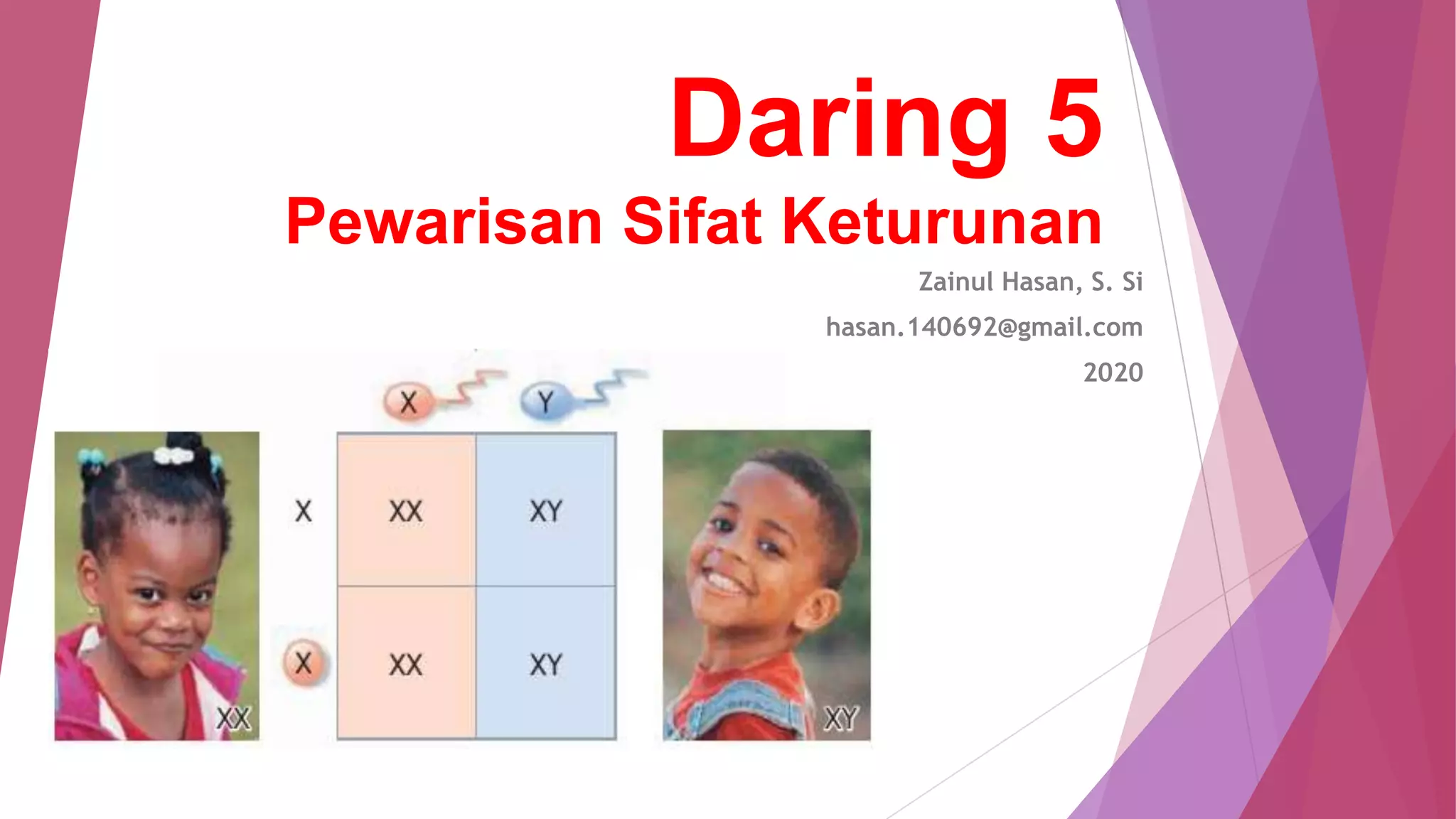 Daring 5 presentasi pewarisan sifat keturunan | PPT