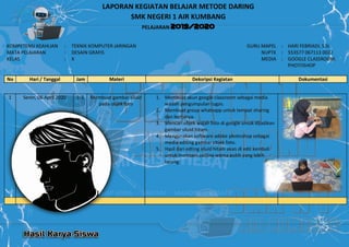Contoh : Laporan Daring X TKJ Mapel DDG (Desain Grafis) | PDF