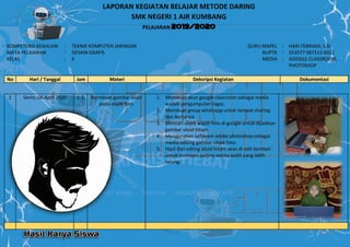 Contoh : Laporan Daring X TKJ Mapel DDG (Desain Grafis) | PDF