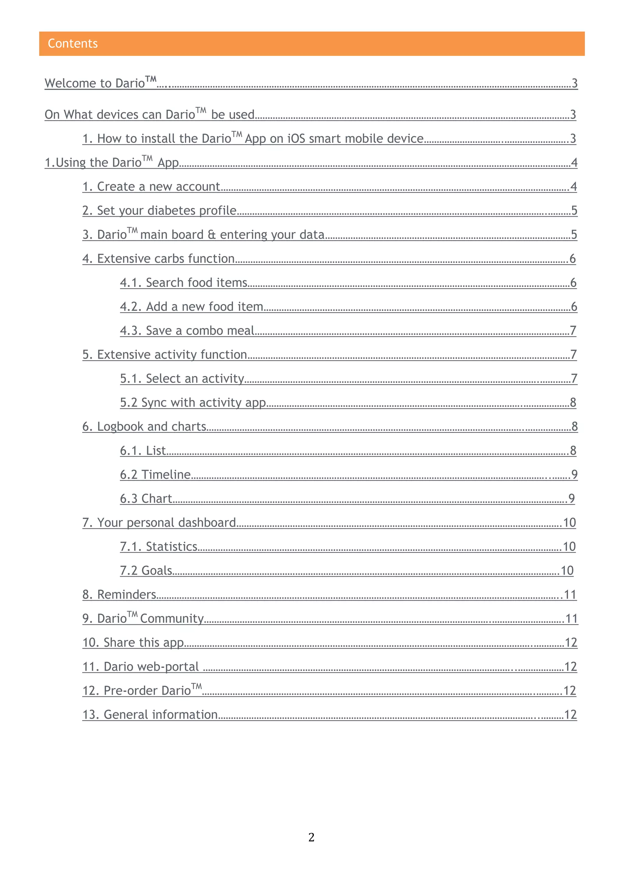 Dario Diabetes Management App | PDF