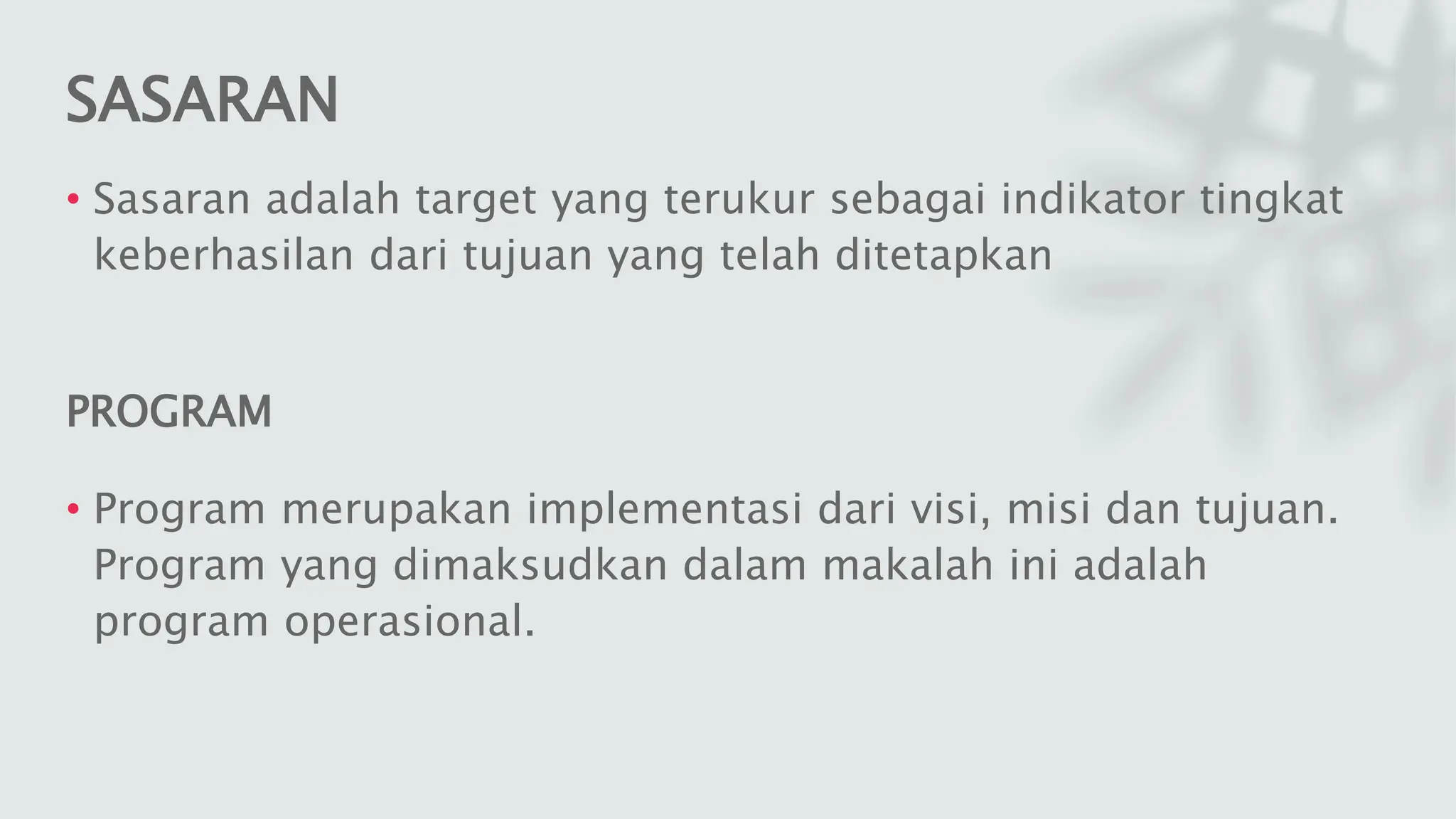 Penyusunan Visi , misi, dan tujuan organisasi | PPTX