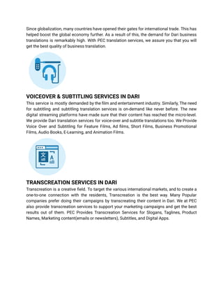 Dari translation services | PDF