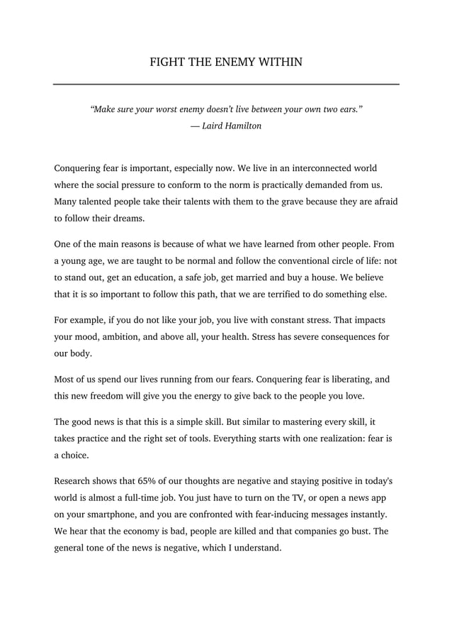 Win Your Inner Battles | PDF