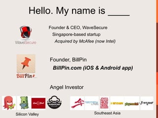 Darius BillPin @ Startup Asia | PPT