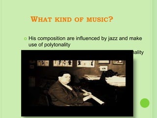 "les six" Darius milhaund and germaine tailleferre | PPT