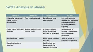 comparative analysis between two destinations (Darjeeling and Manali) | PPT