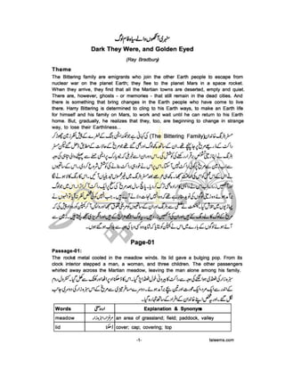 Dark They Were Golden Eyed by Ray Bradbury | PDF