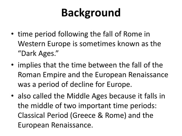 Dark Ages in Europe | PPT | Christianity | Religion & Spirituality