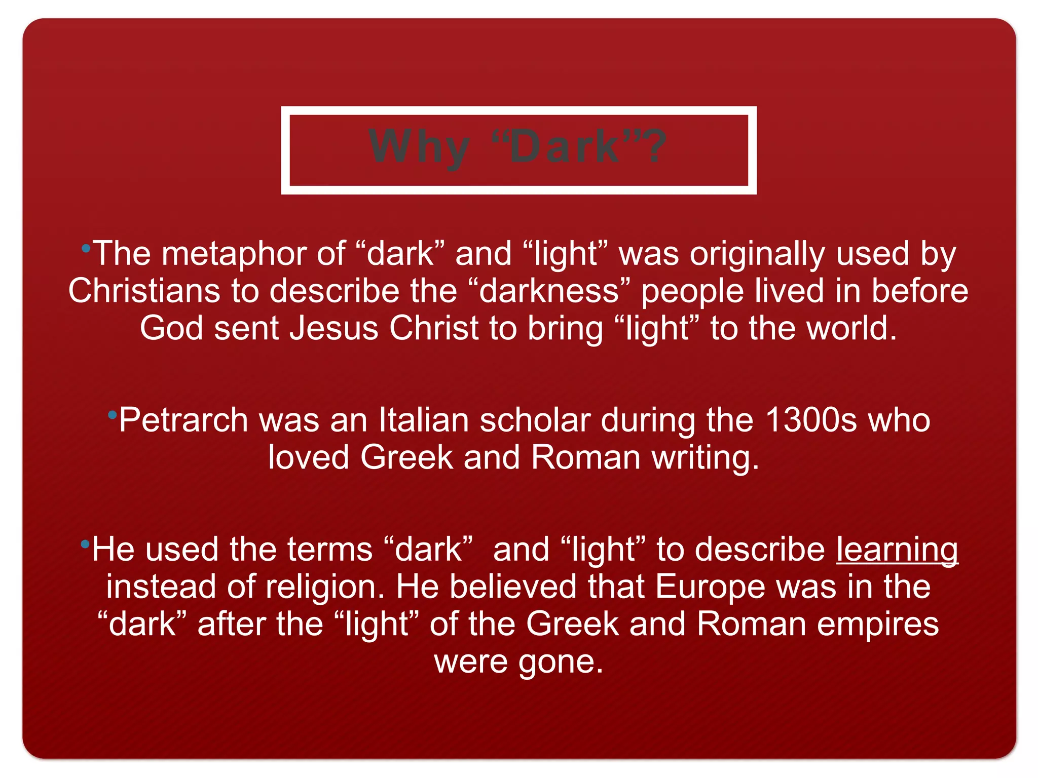 Dark ages 2 | PPT