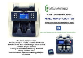 Mixed Money Counter Machine | PPT