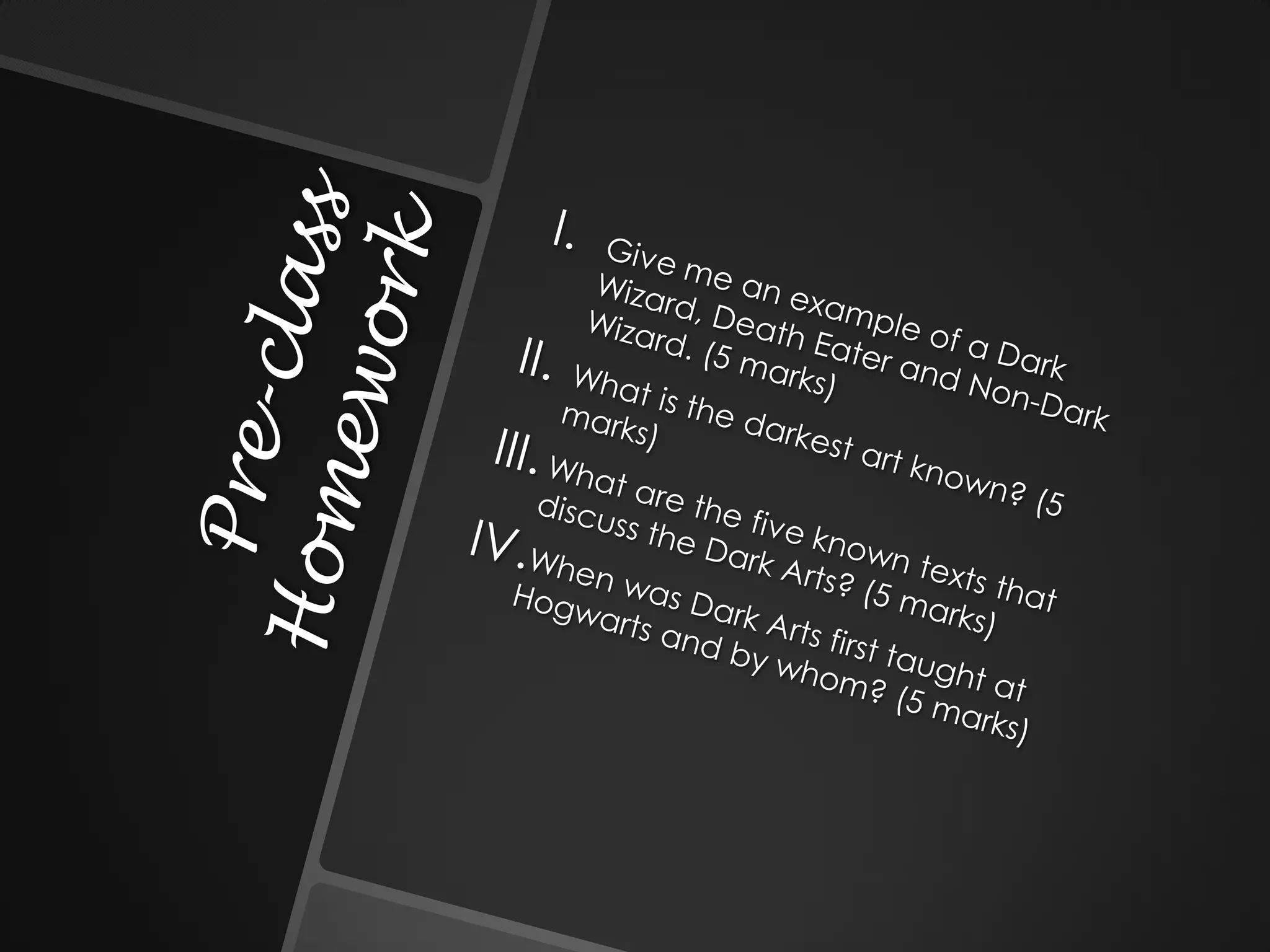 Dark arts | PPTX