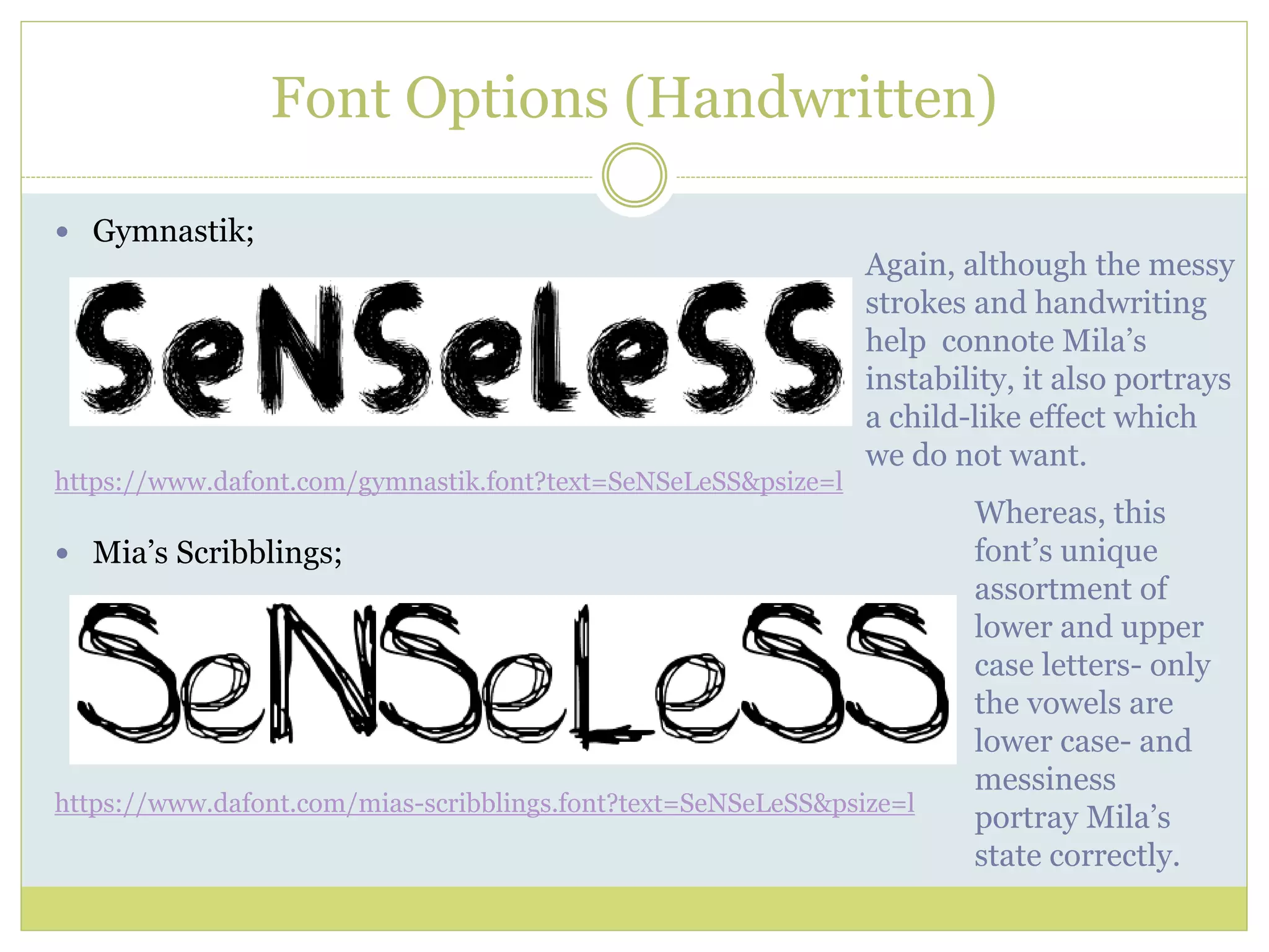 Dark arts productions typography for ‘senseless’ | PPTX