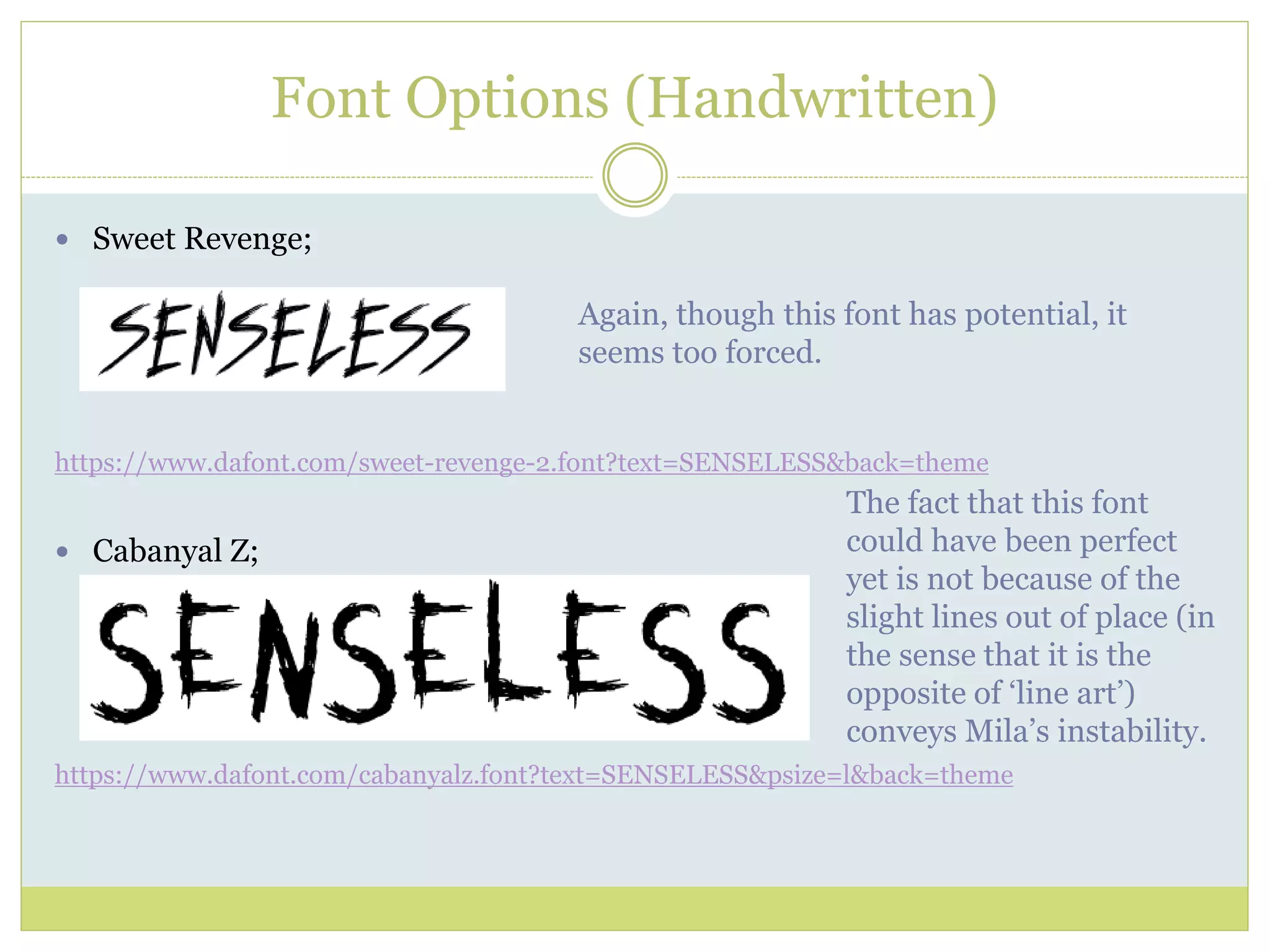 Dark arts productions typography for ‘senseless’ | PPTX