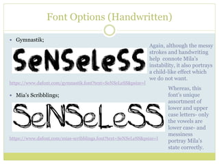 Dark arts productions typography for ‘senseless’ | PPTX