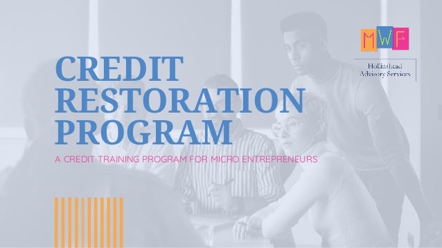 Credit Restoration Program | PDF