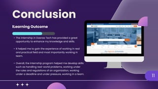 final yaer project internship report vedas | PPTX