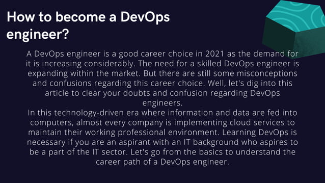 DEVOPS ENGINEER - CAREER PATH, JOB SCOPE, AND CERTIFICATIONS
