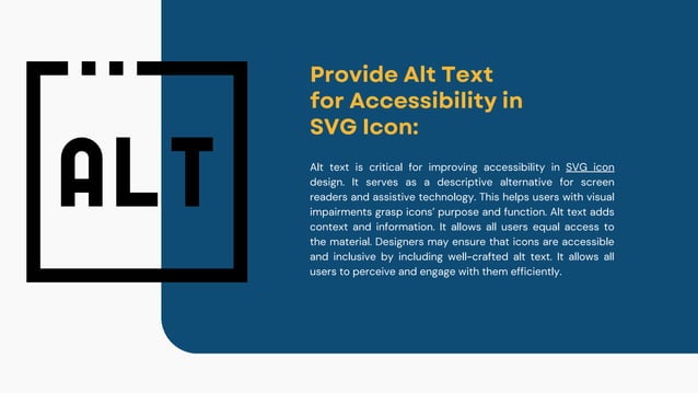 Ways to enhance accessibility in a SVG icon desing | PPT