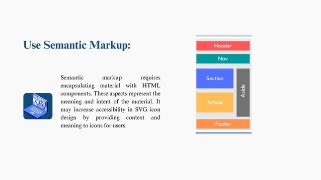Ways to enhance accessibility in a SVG icon desing | PPT