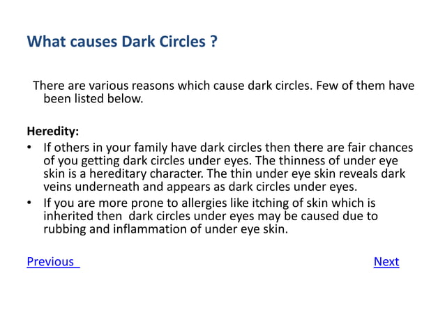 Dark Circles Causes and Home Remedies | PPTX
