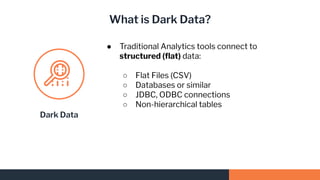 The Problem with Traditional Analytics I: Dark Data | PPT