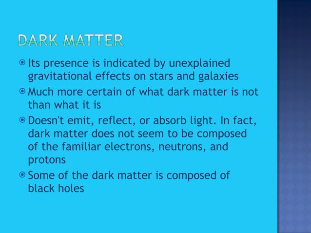 Dark Energy And Dark Matter | PPT