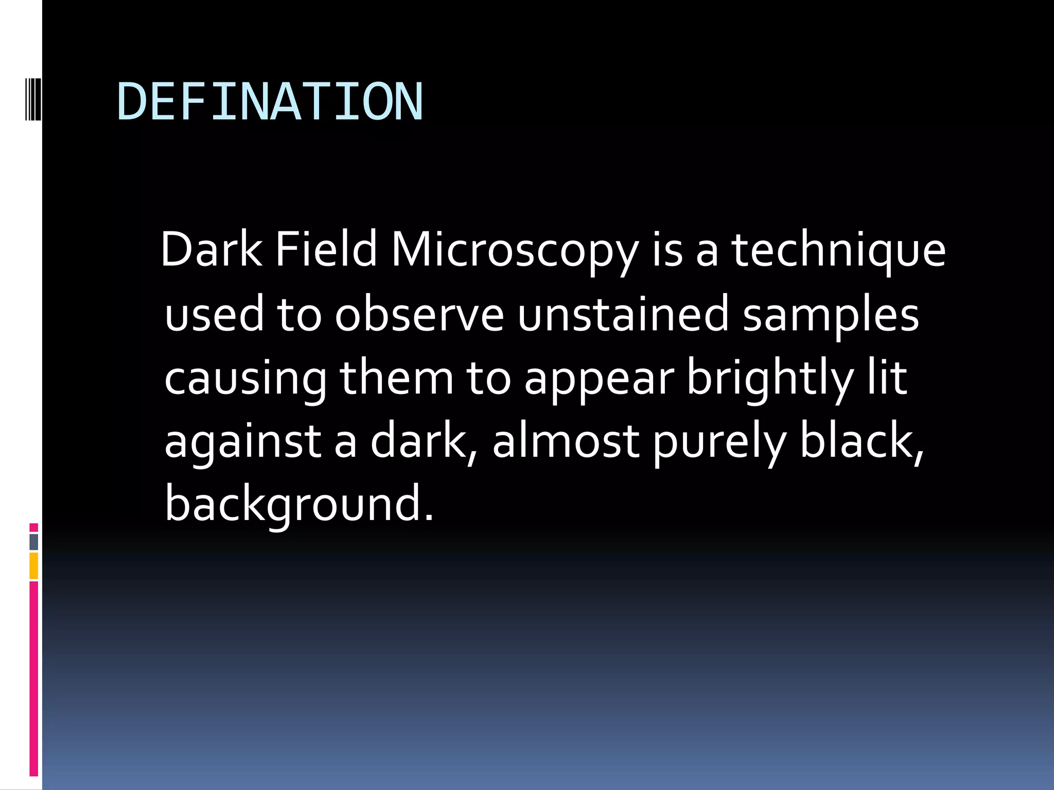 Dark field microscope | PPTX