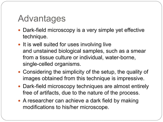 Dark field microscope | PPTX