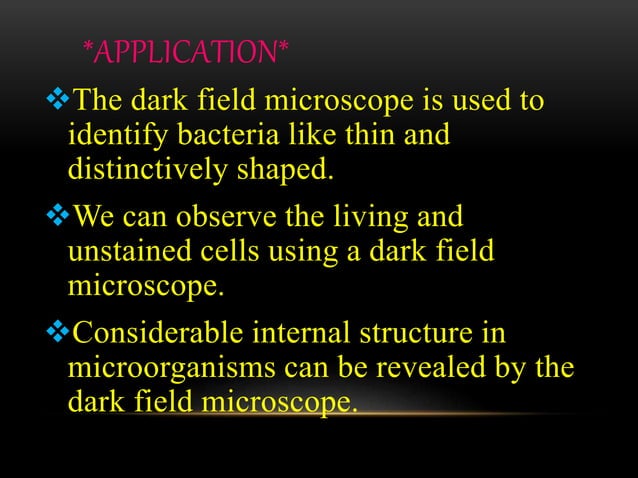 Dark field microscope | PPT