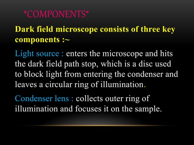 Dark field microscope | PPT