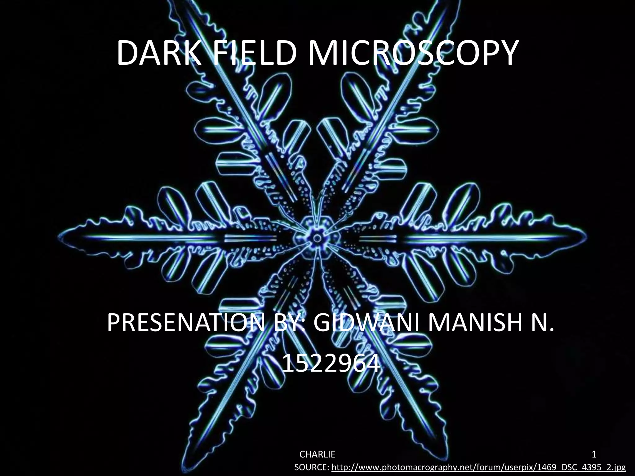 Dark field microscopy | PPT