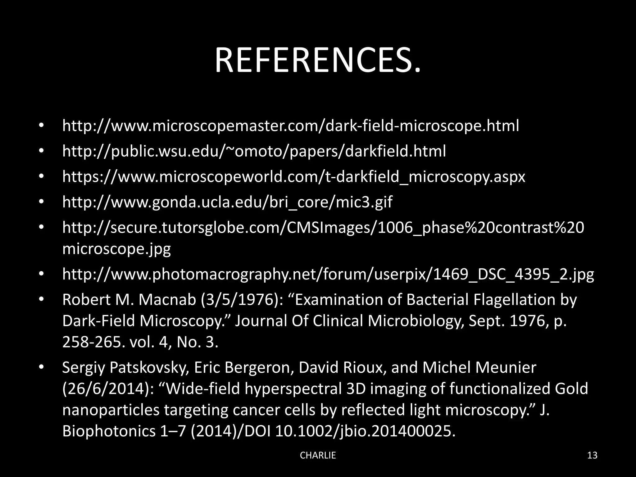 Dark field microscopy | PPT