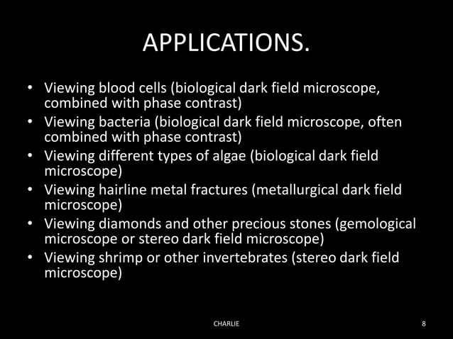 Dark field microscopy | PPT