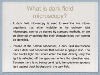 Dark field microscopy | PPT