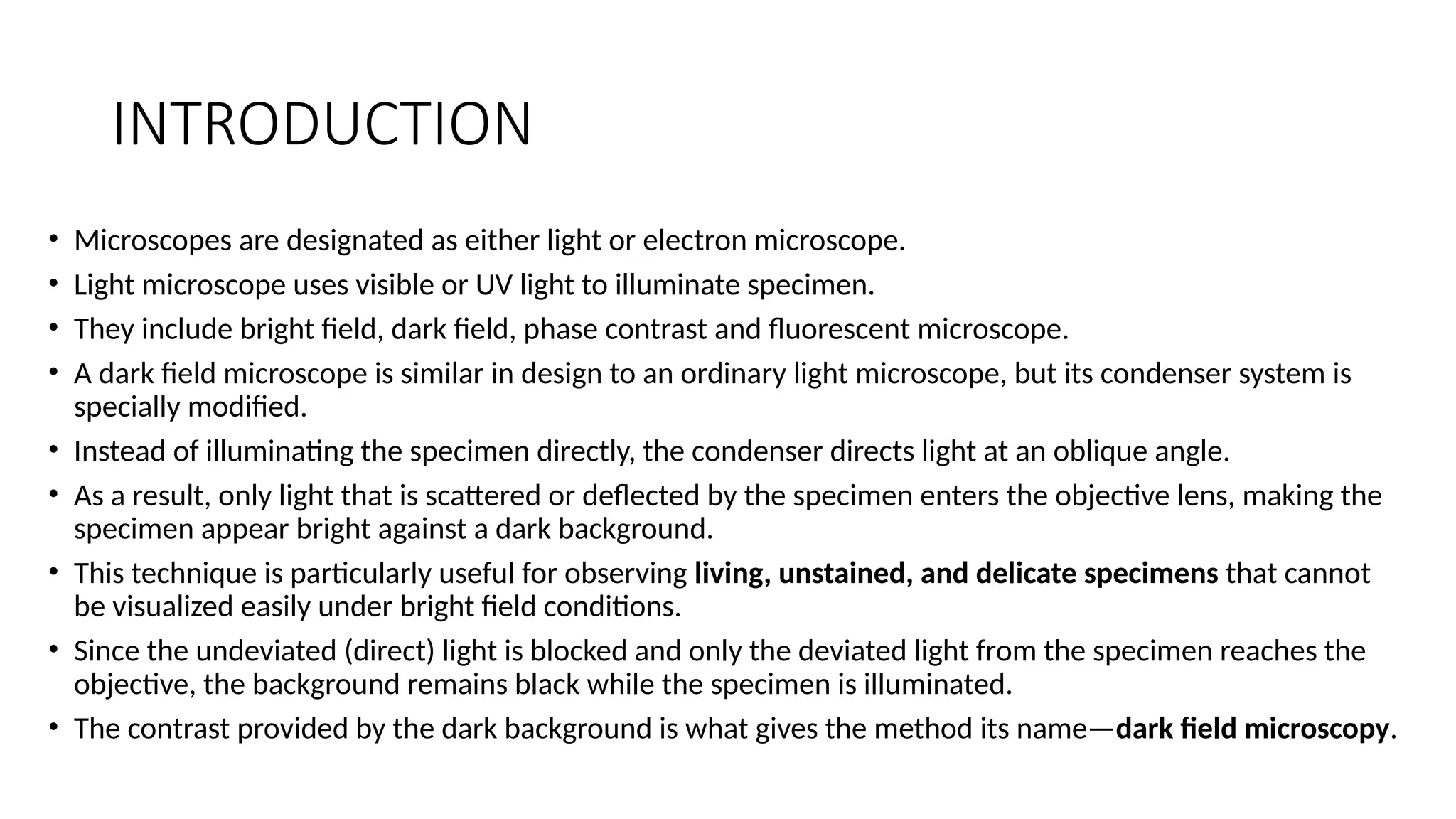 darkfield microscopy - a technique of light microscopy | PPTX
