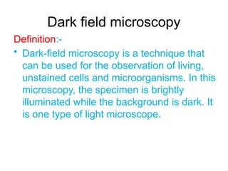 Dark field microscopy by Toni blair Lidiya.pptx