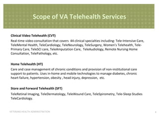 Telehealth Services in the Department of Veterans Affairs | PPT