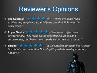 Dark Knight Analysis - Thriller | PPTX