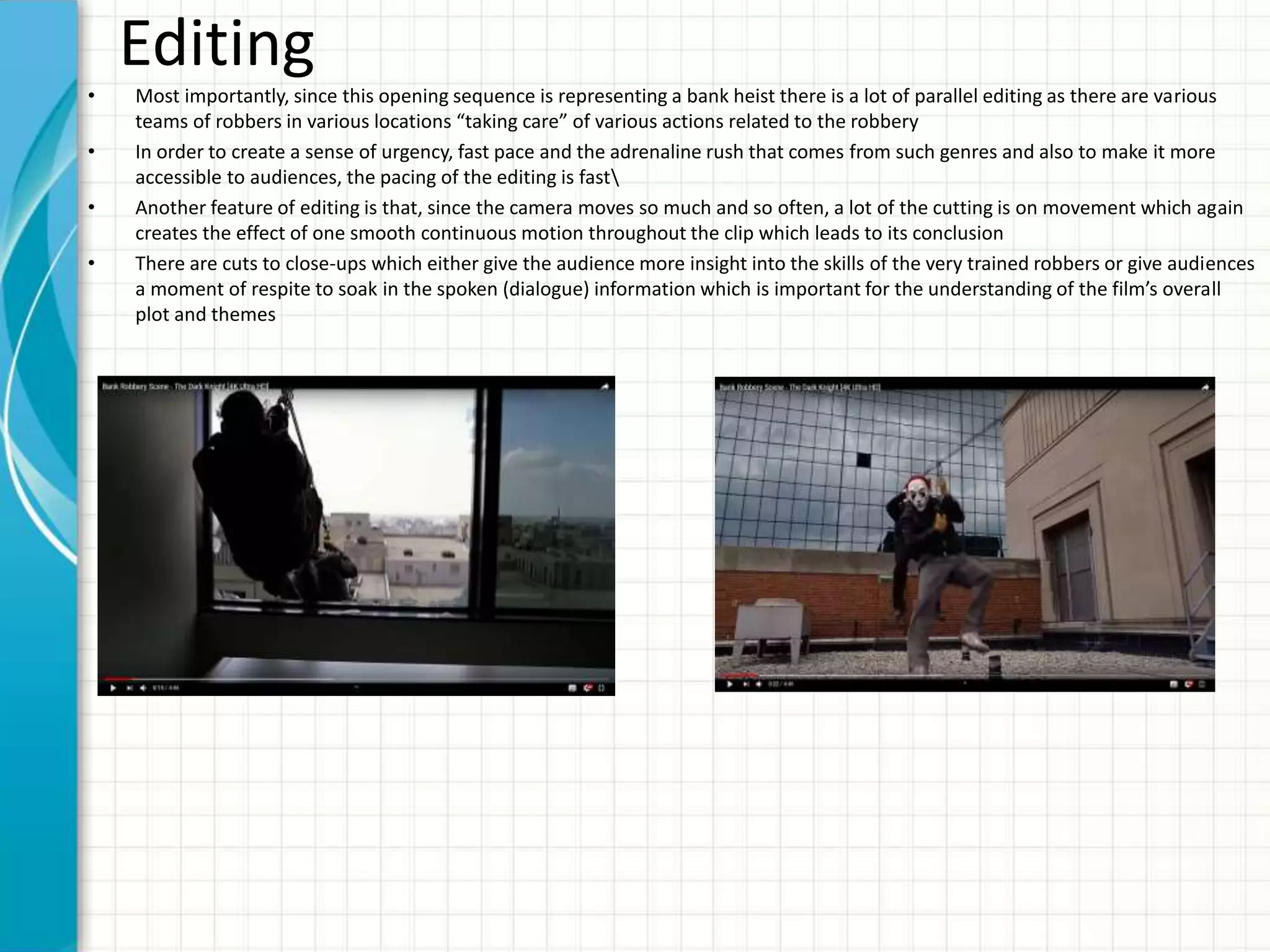 Dark knight film opening sequence | PPTX