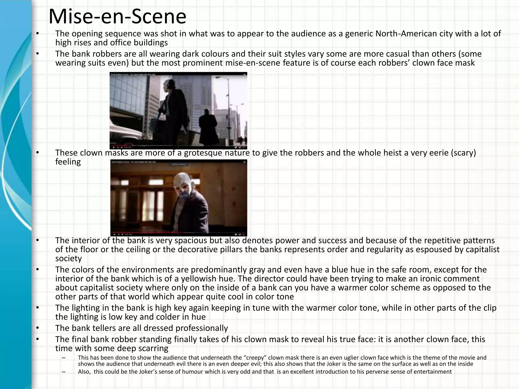 Dark knight film opening sequence | PPTX