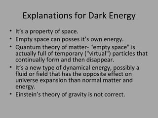 Dark Matter And Energy | PPT