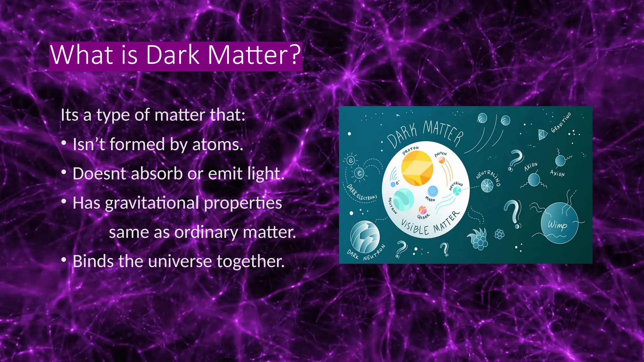 Dark Matter and Dark Energy Presentation work | PPT