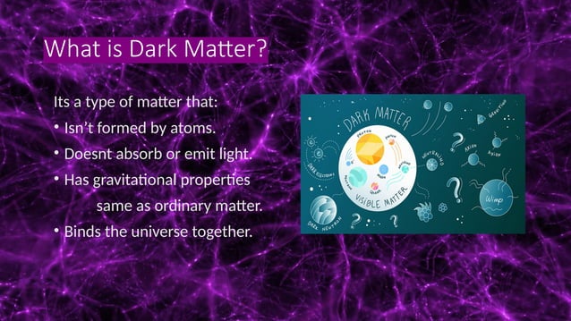 Dark Matter and Dark Energy Presentation work | PPT