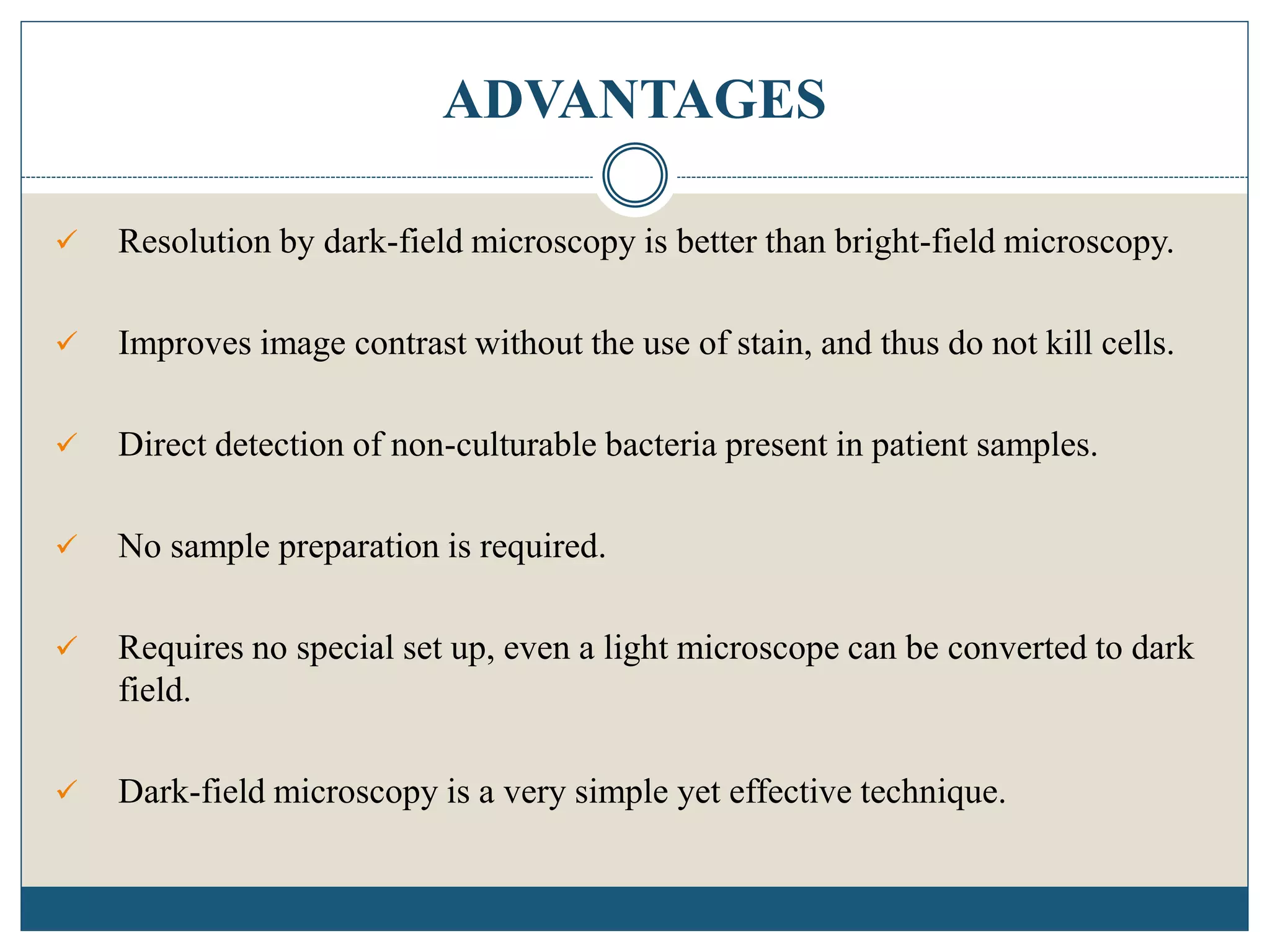 DARK FIELD MICROSCOPY | PPTX