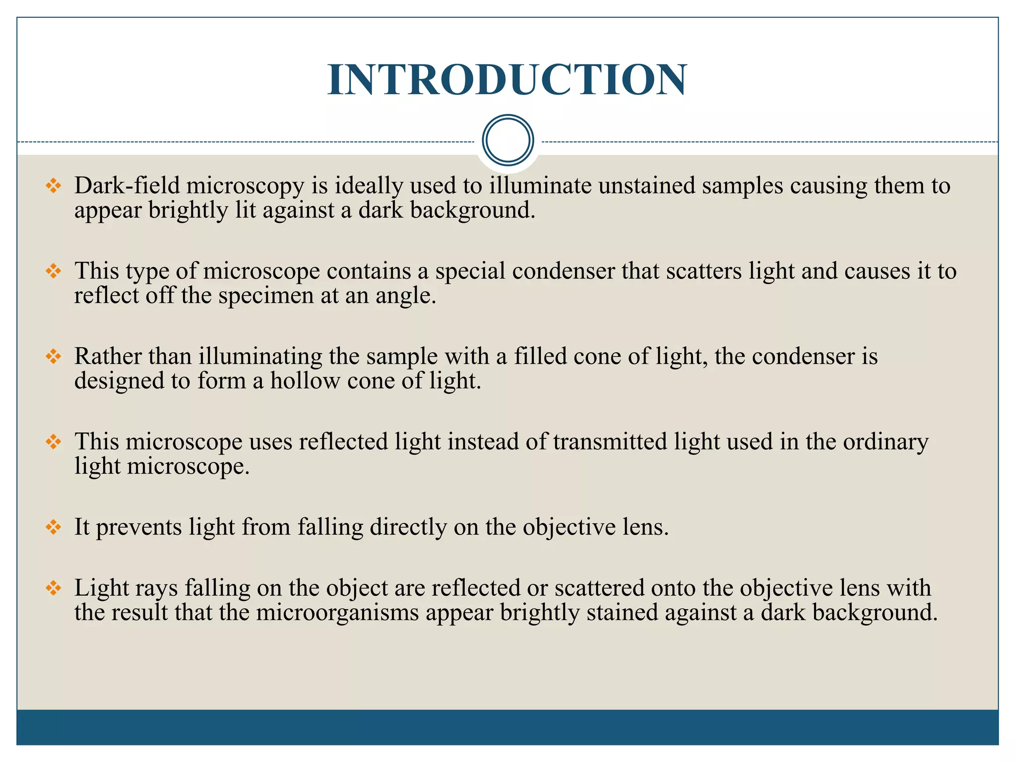 DARK FIELD MICROSCOPY | PPTX