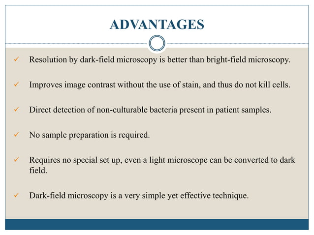 DARK FIELD MICROSCOPY | PPTX