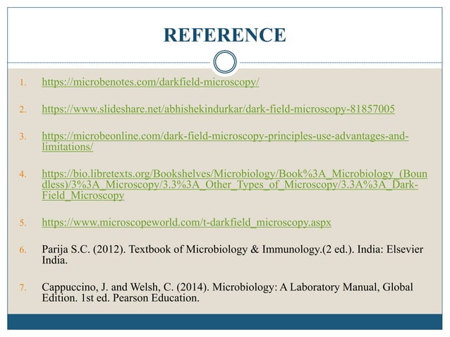 DARK FIELD MICROSCOPY | PPTX