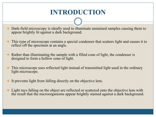 DARK FIELD MICROSCOPY | PPTX