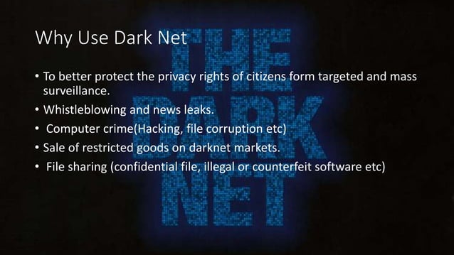 Dark net | PPTX | Internet | Computing