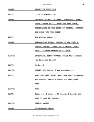 Dark Passenger - The Audio Script | PDF